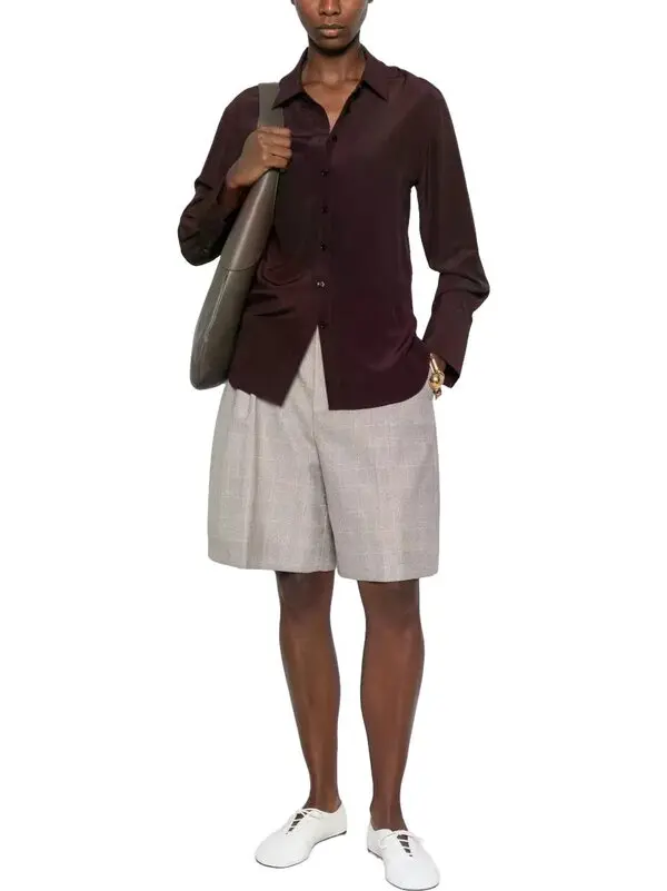 JOSEPH Silk Crêpe De Chine Shirt - Brown