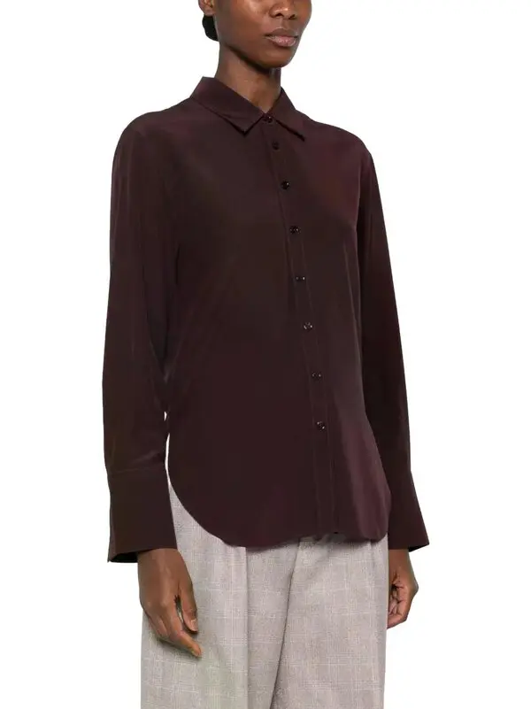 JOSEPH Silk Crêpe De Chine Shirt - Brown