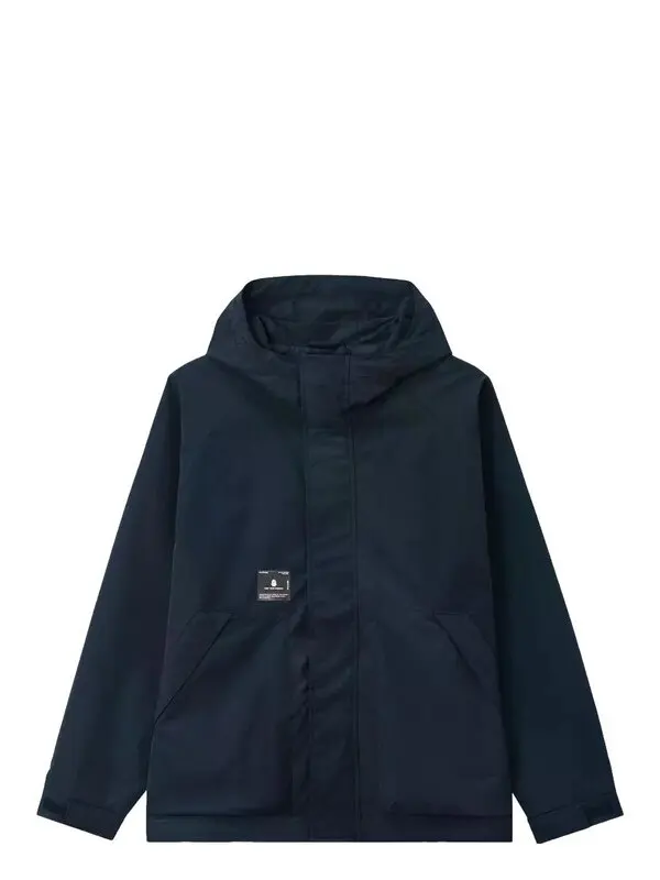 FINGERCROXX Logo Print Hooded Jacket - Blue