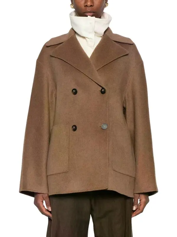 JOSEPH Flavia Double-breasted Coat - Brown