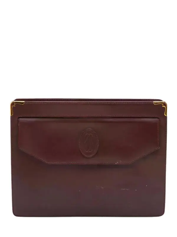 Cartier Must De Leather Clutch Bag - Red
