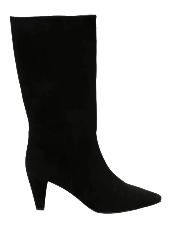 Unisa Laia Bs Pointed-toe Suede Boots - Black