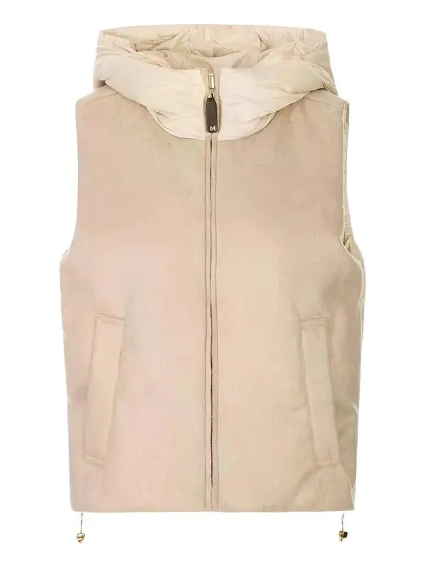 Max Mara Quilted Hooded Gilet - Neutrals