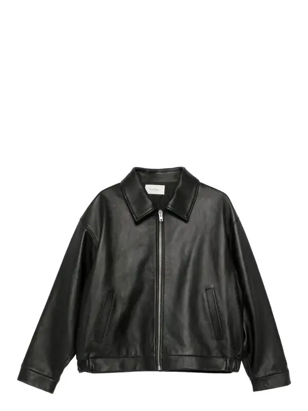 SECOND / LAYER Leather Jacket - Black