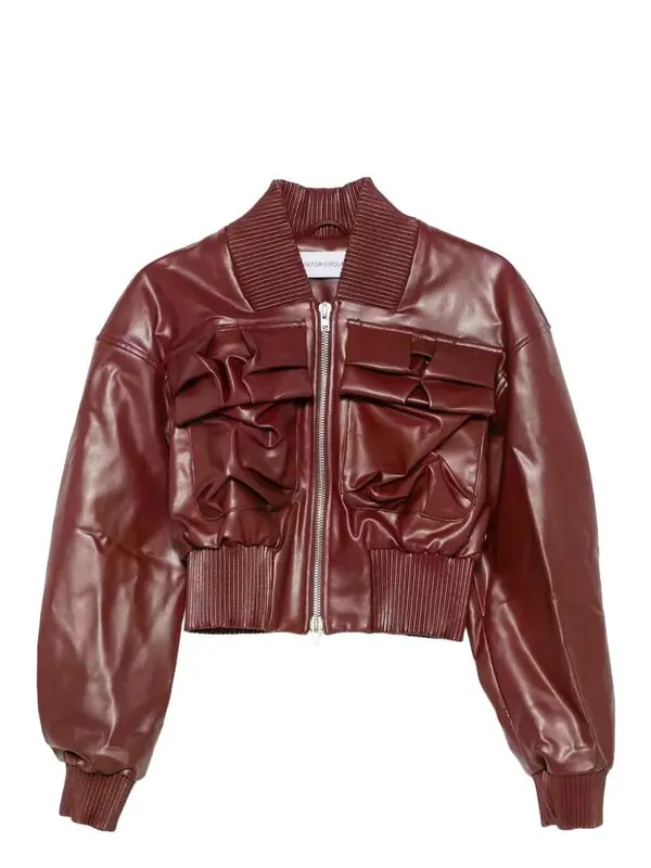 Viktor & Rolf Pleated Pocket Jacket - Red
