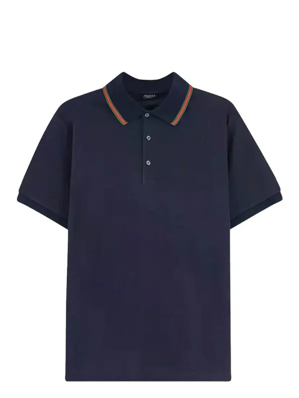 Gucci Nastro Web Polo Shirt - Blue