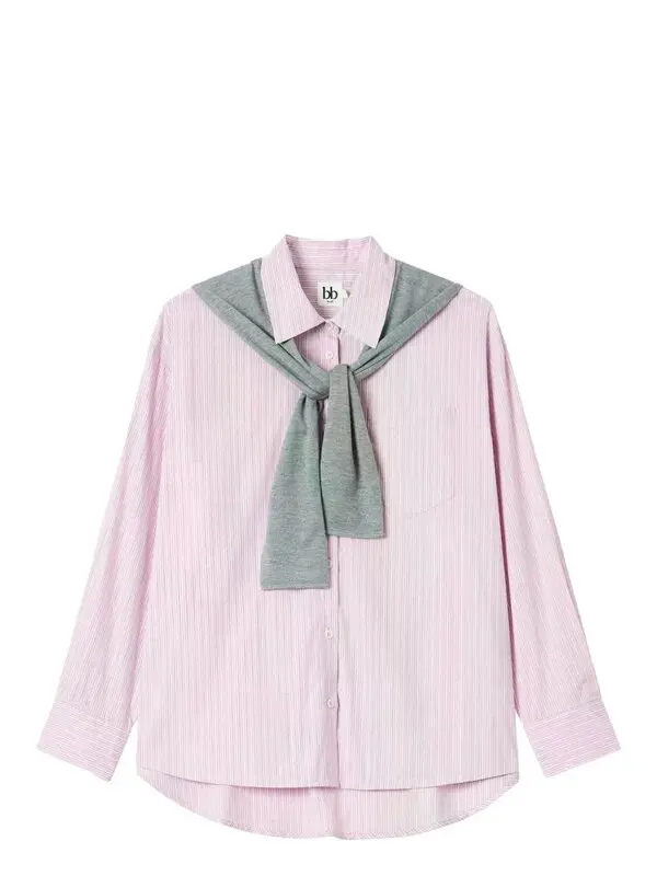B+AB Vertical Stripe Shirt - Pink
