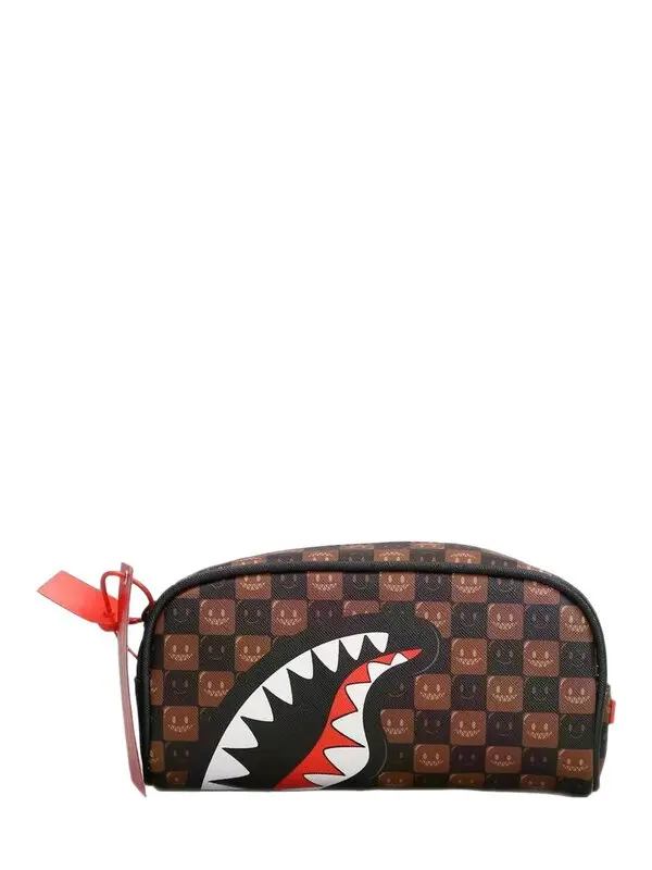 SPRAYGROUND Sharks In Paris Grin & Grind Clutch Bag - Brown
