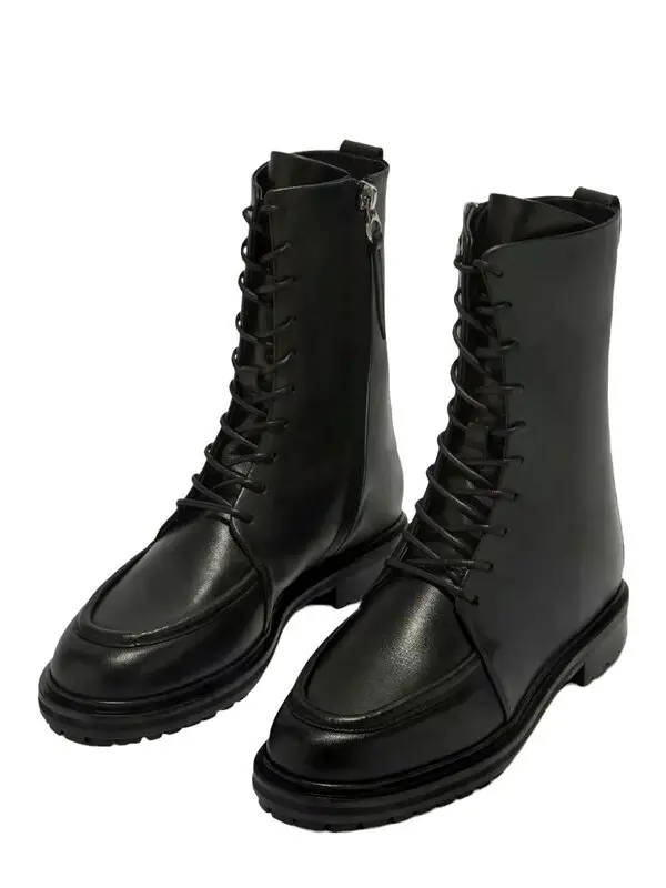 AeydĒ Tate Lace-up Apron-toe Boots - Black
