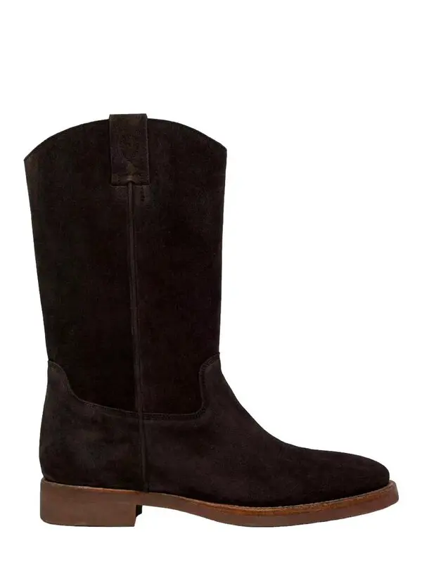 BUTTERO® Chianti Panelled Suede Boots - Brown