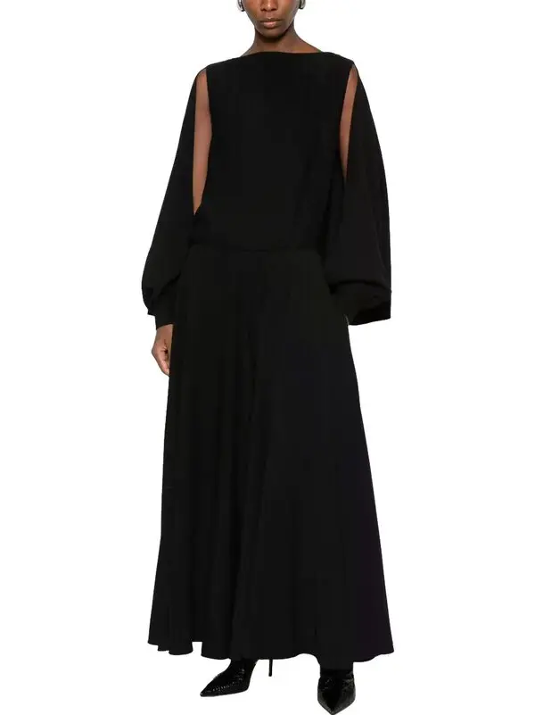 Balenciaga Long Sleeve Balloon Dress - Black