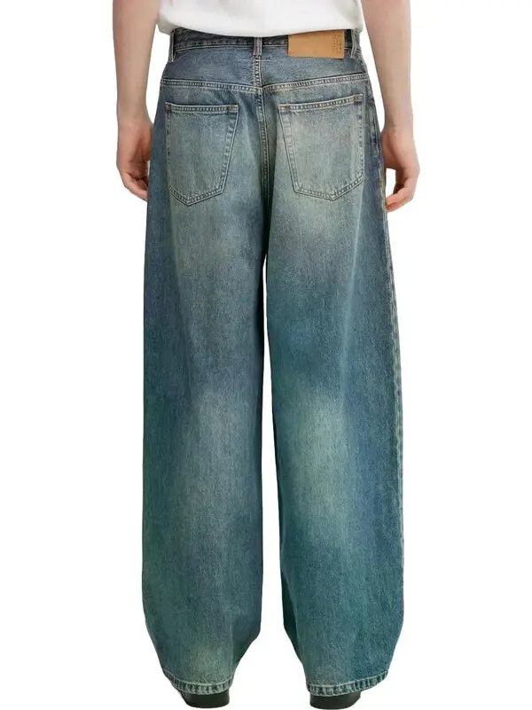 MAISON MARGIELA Wide-leg Faded Denim Trousers - Blue