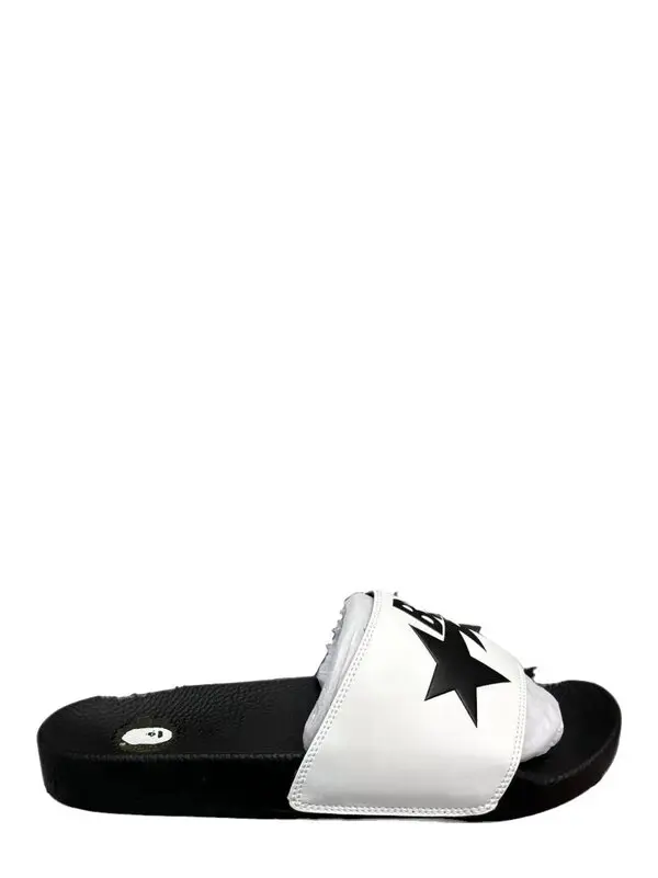 A BATHING APE Sta Logo Slides - White