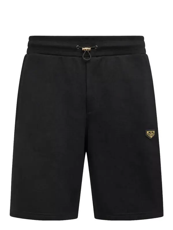 Philipp Plein Jogging Shorts With Signature Detailing - Black