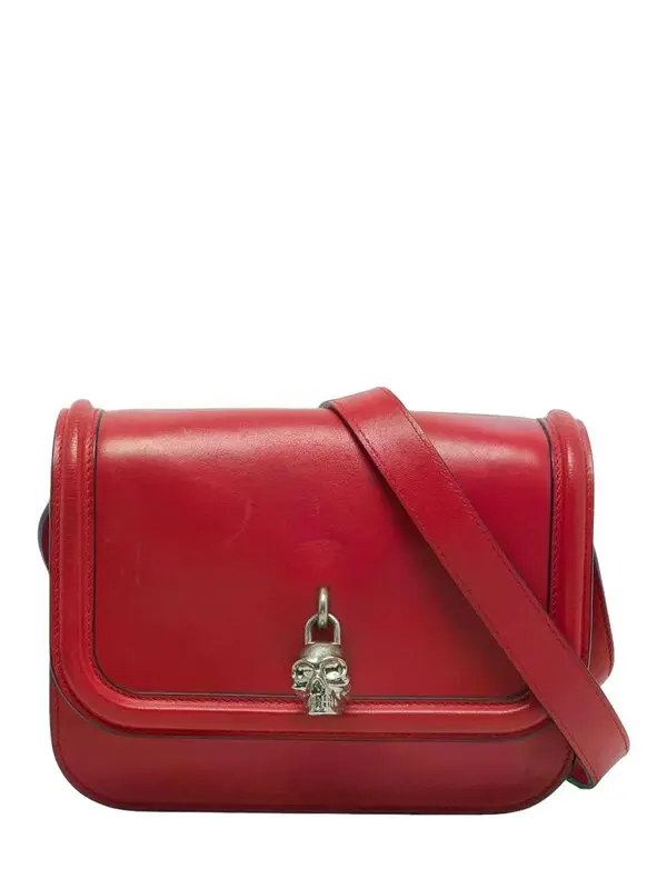 Alexander McQueen Skull Padlock Shoulder Bag - Red