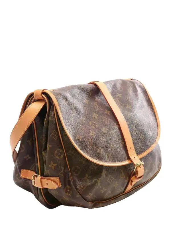 LOUIS VUITTON Monogram Saumur 35 Crossbody Bag - Brown