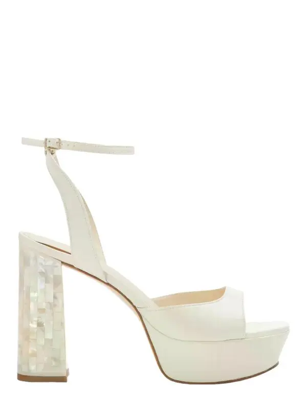 FREYA ROSE Margot Ankle-strap Platform Sandals - White