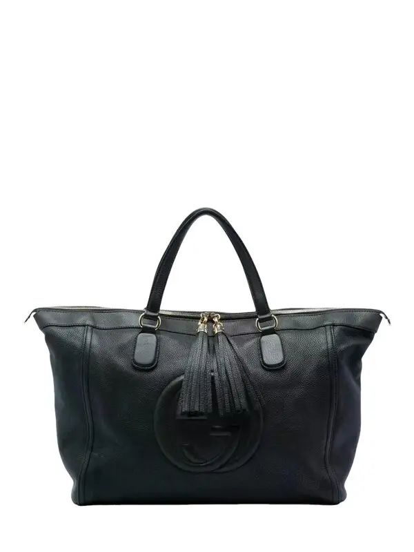 Gucci Calfskin Soho Working Tote Bag - Black