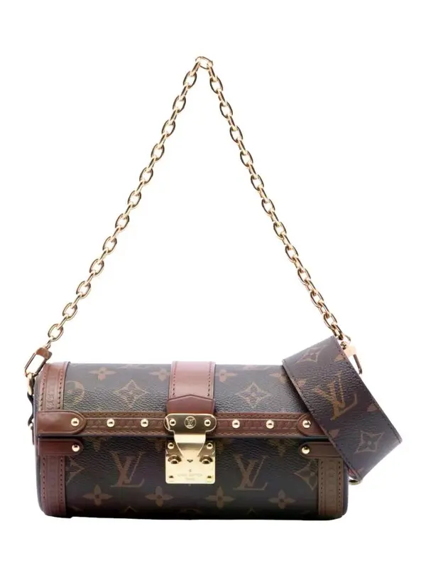 LOUIS VUITTON Monogram Papillon Trunk Satchel - Brown