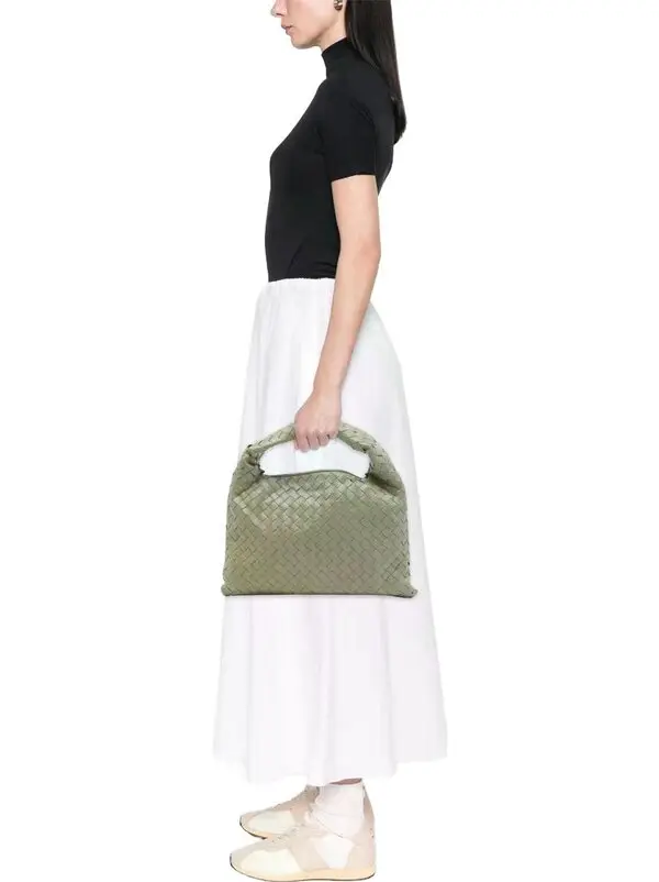 Bottega Veneta Small Nappa Intrecciato Hop Hobo Bag - Green