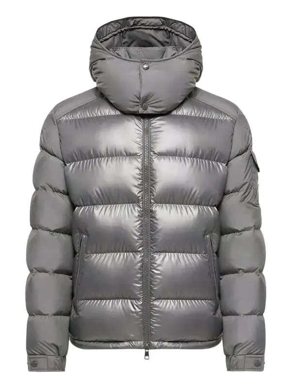 Moncler Logo-patch Padded Jacket - Grey
