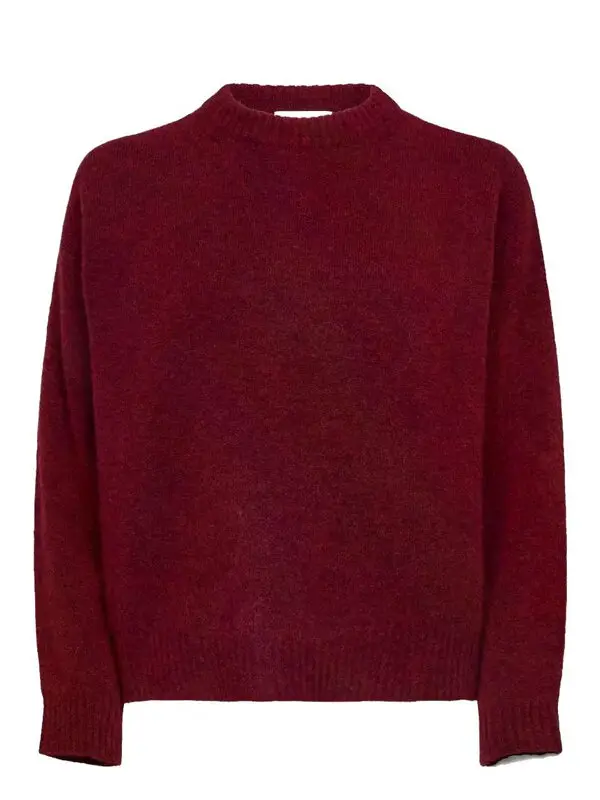 Max Mara Ribbed Crew Neck Sweater - Red
