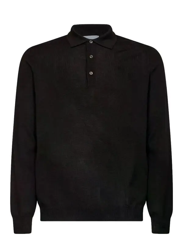 D4.0 Long-sleeve Polo Shirt - Brown