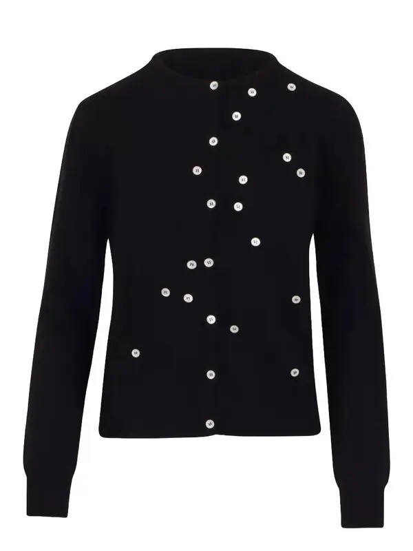 Vivetta Button-embellished Cardigan - Black