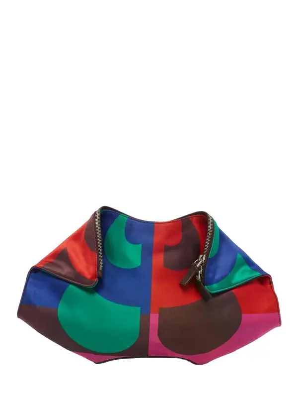 Alexander McQueen De Manta Printed Clutch Bag - Red