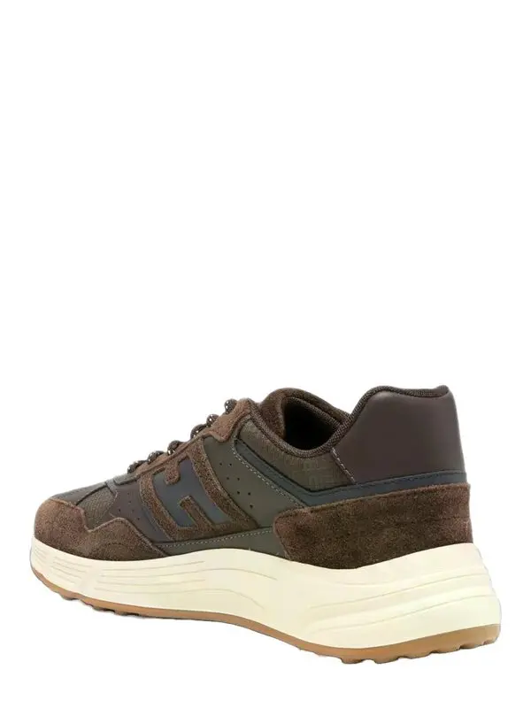 Hogan Hyperlight Panelled Lace-up Sneakers - Brown