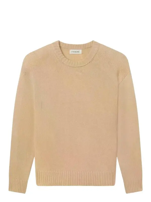 FRAME Crew-neck Dropped-shoulder Sweater - Neutrals