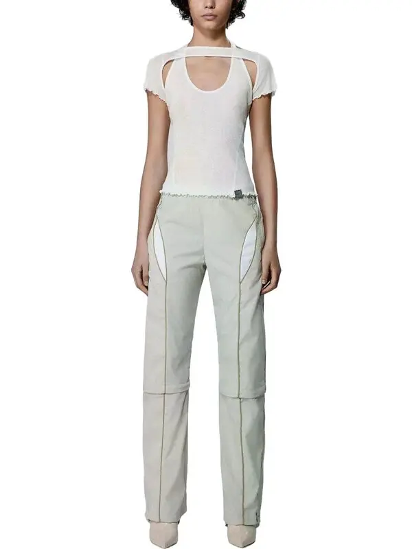 SRVC STUDIO Slash Pocket Track Pants - Neutrals