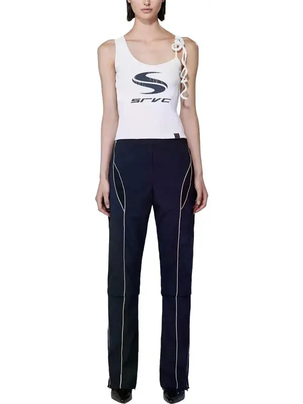 SRVC STUDIO Slash Convertible Track Pants - Blue