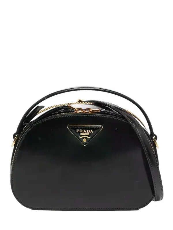 Prada Patent Leather Top Handle Bag - Black