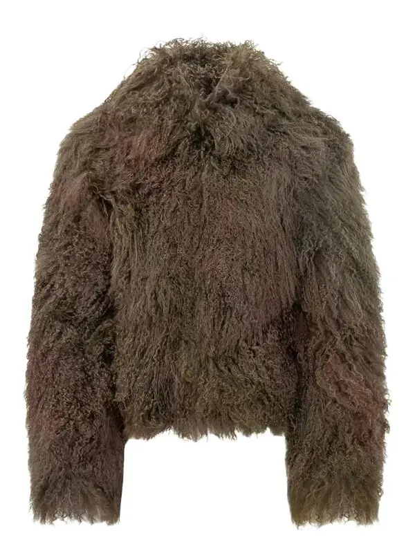 MARTHA LOUIS Mongolian Fur Jacket - Brown