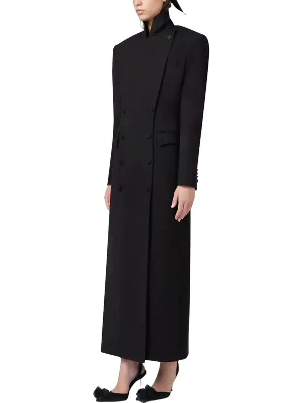 Giuseppe Di Morabito Double-breasted High-neck Coat - Black