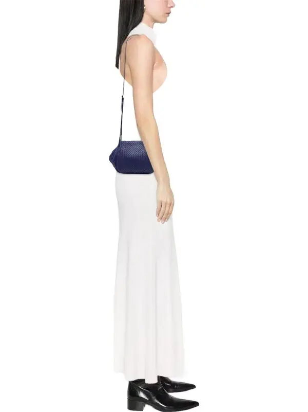 Bottega Veneta Nappa Intrecciato Flap Crossbody Bag - Blue