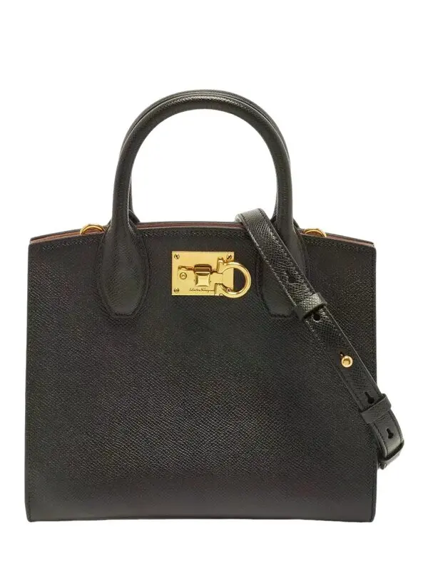 FERRAGAMO Mini Studio Box Tote Bag - Black