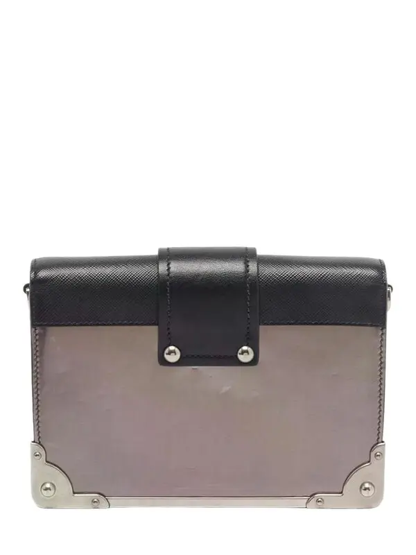 Prada Cahier Saffiano Leather Clutch Bag - Grey