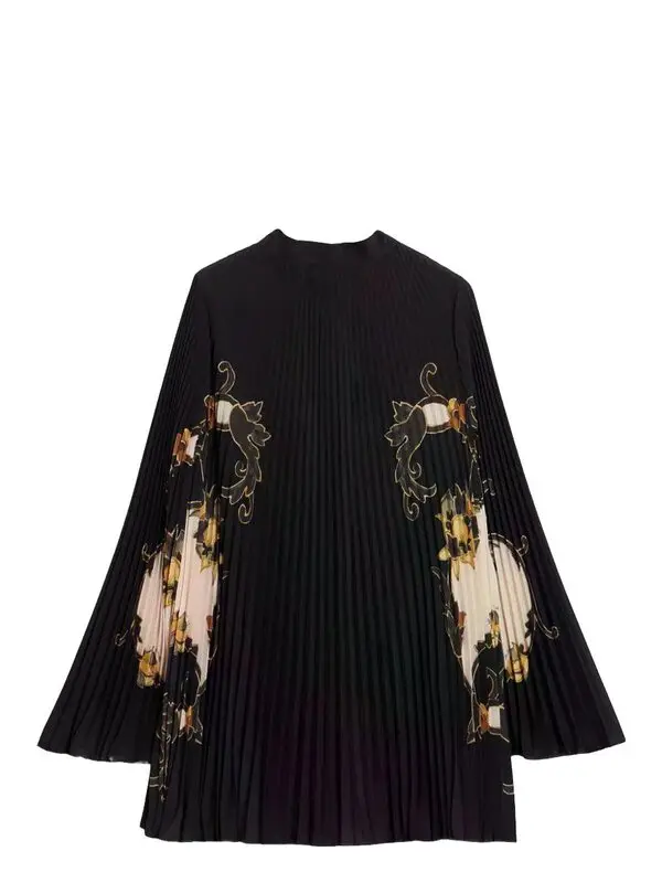 La DoubleJ Twirling Tunic With Buttercup Motif - Black