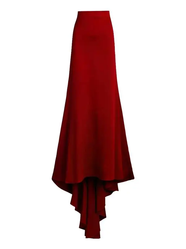 Silvia Tcherassi High-waisted Fishtail Skirt - Red