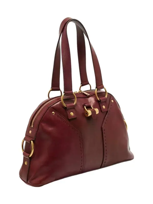 Saint Laurent Muse Leather Tote Bag - Red