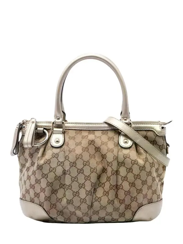 Gucci Gg Canvas Sukey Satchel - Neutrals