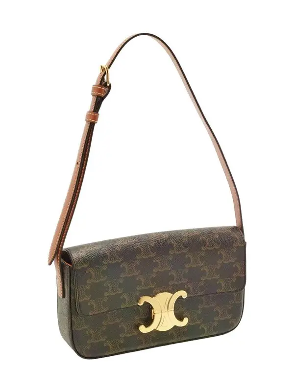 Celine Claude Triomphe Shoulder Bag - Brown