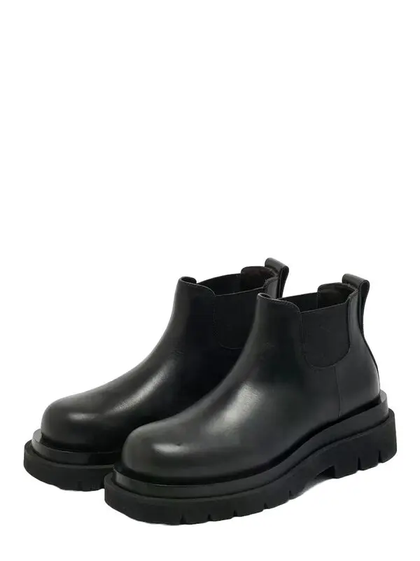 Bottega Veneta Lug Combat Chelsea Boots - Black