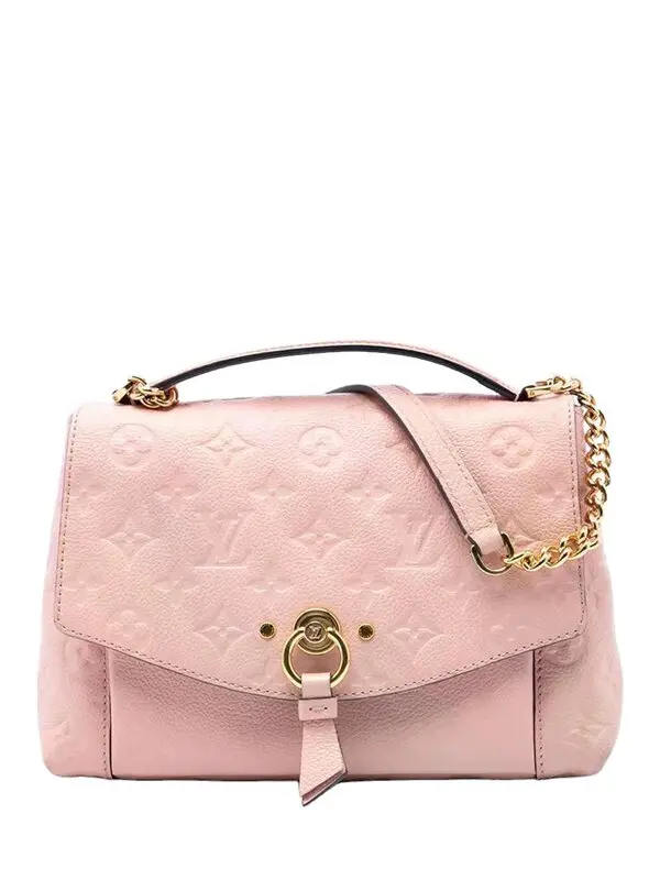 LOUIS VUITTON Monogram Empreinte Blanche Bb Satchel - Pink