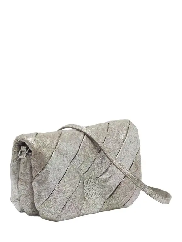 Loewe Goya Quilted Shoulder Bag - Silver