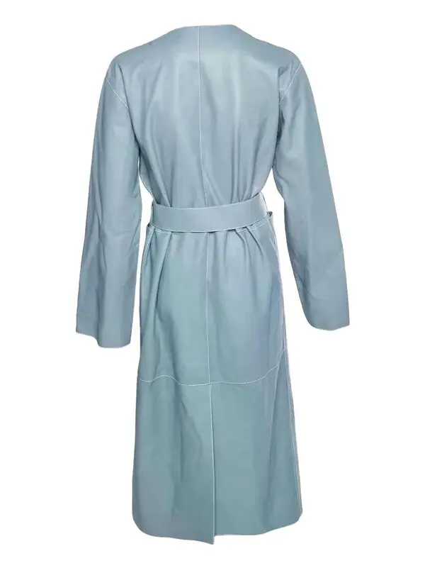Loewe Belted Wrap Coat - Blue