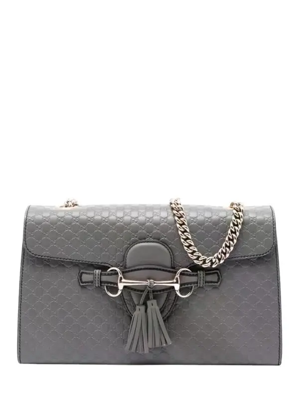 Gucci Microssima Emily Shoulder Bag - Grey
