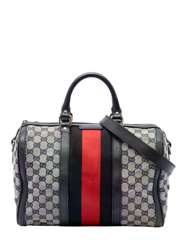 Gucci Gg Canvas Web Joy Boston Bag Satchel - Neutrals